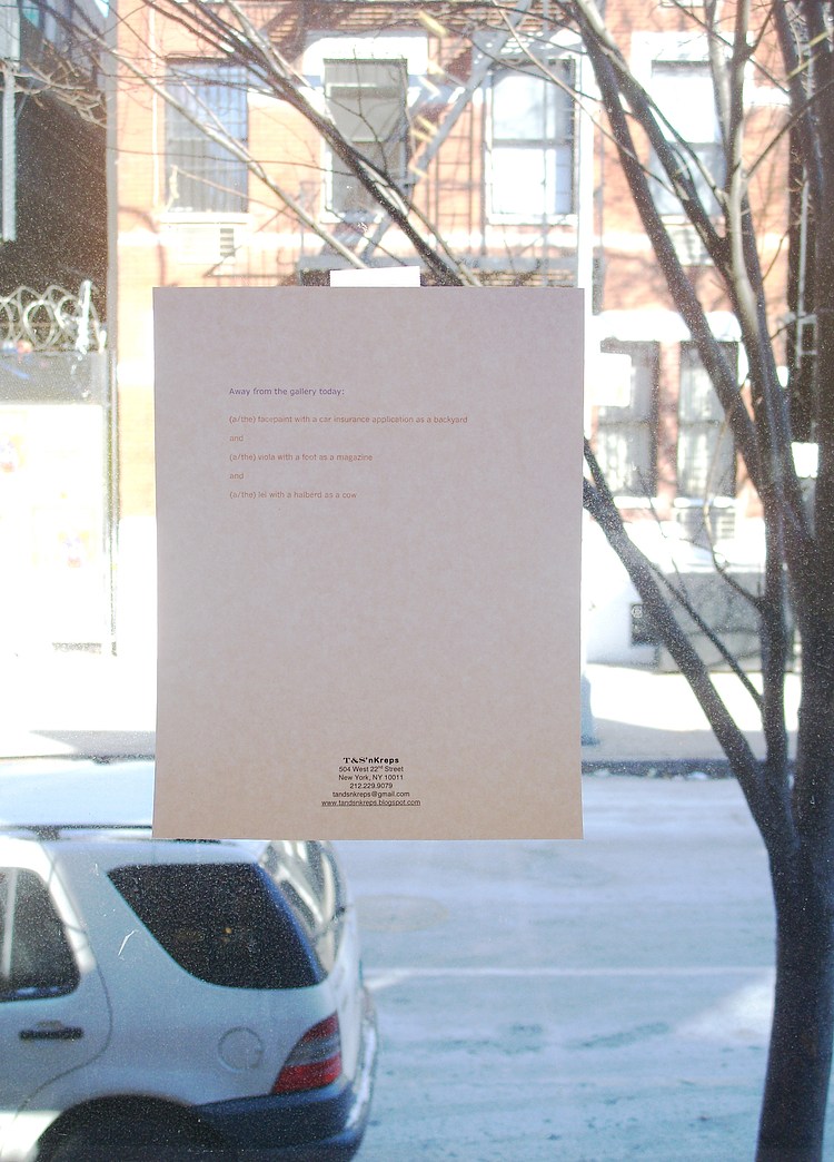 Darren Bader at T&Sn'Kreps, New York | Contemporary Art Library