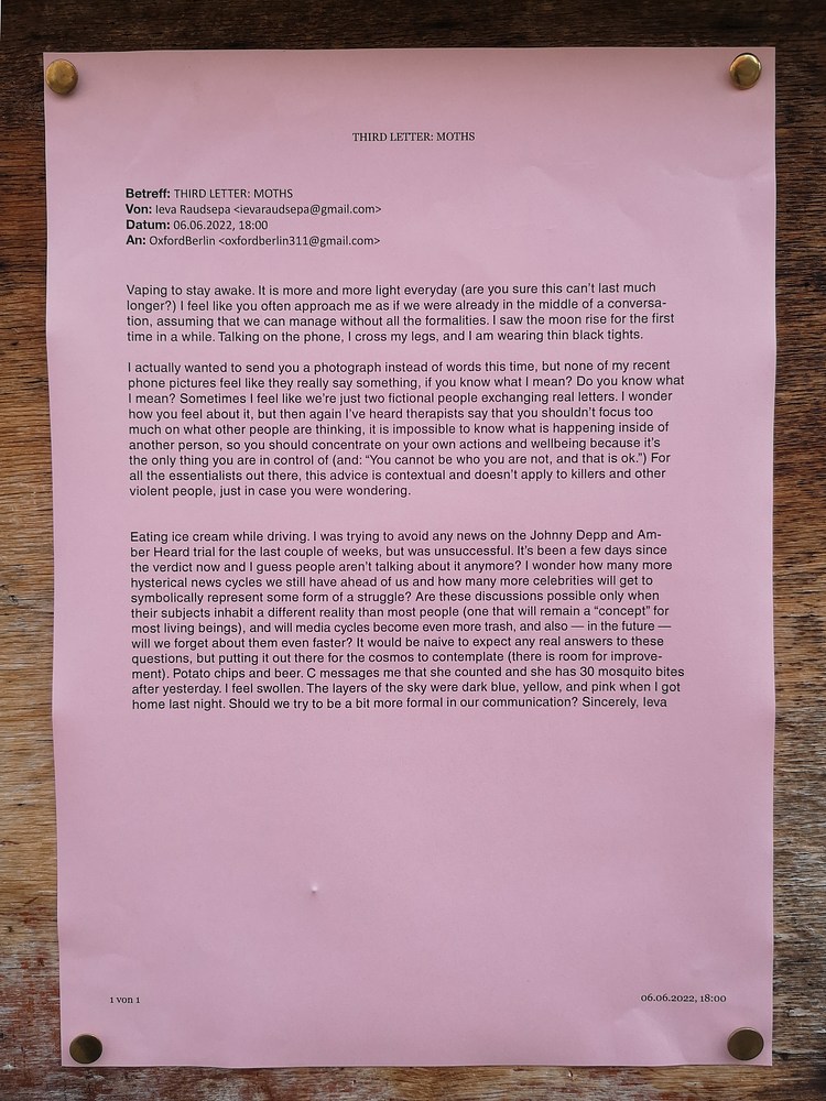 Ieva Raudsepa at oxfordberlin, Berlin | Contemporary Art Library